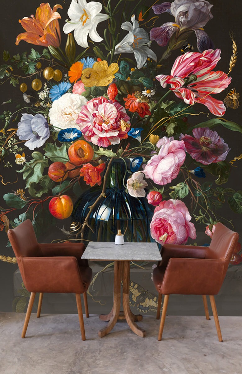 Vaas met bloemen - Fotobehang