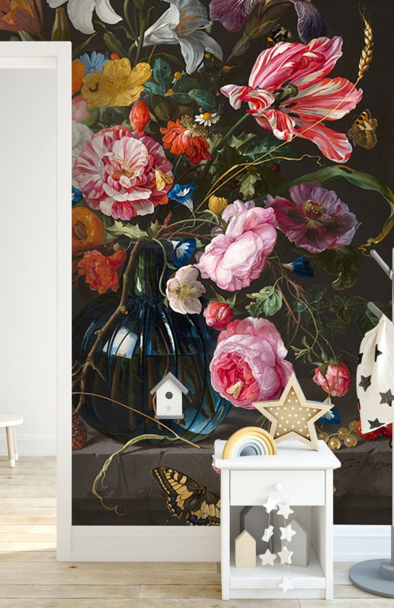 Vaas met bloemen - Fotobehang