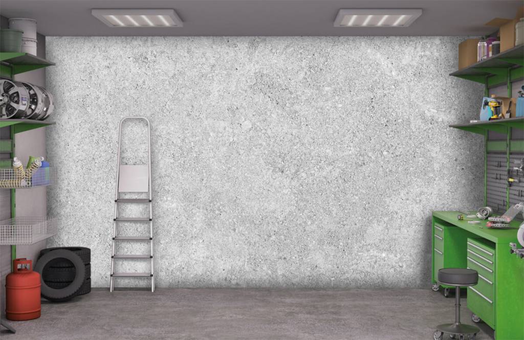 Behang met een grijze beton structuur - Fotobehang