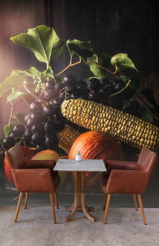Behang met fruit en groente - Fotobehang