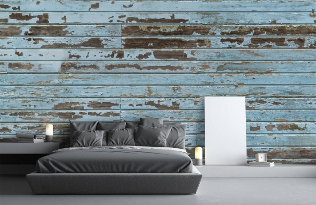 Behang met vintage hout - Fotobehang