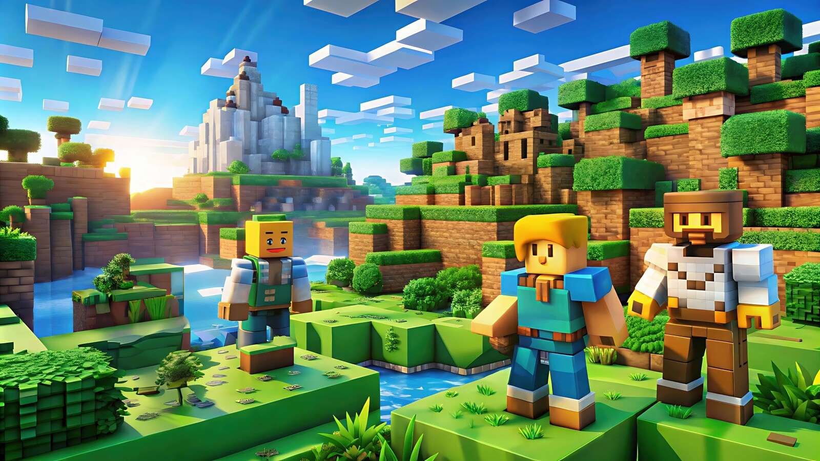 Skelet Behang Minecraft Minecraft Stijl Behang Op Maat Gemaakt