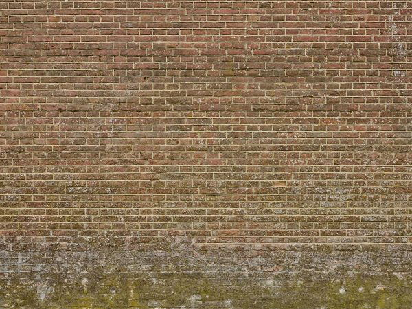 Stenen muur met strak voegwerk - Fotobehang