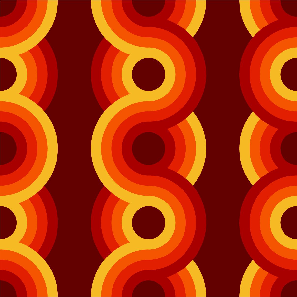 Figuren in retro stijl - Fotobehang