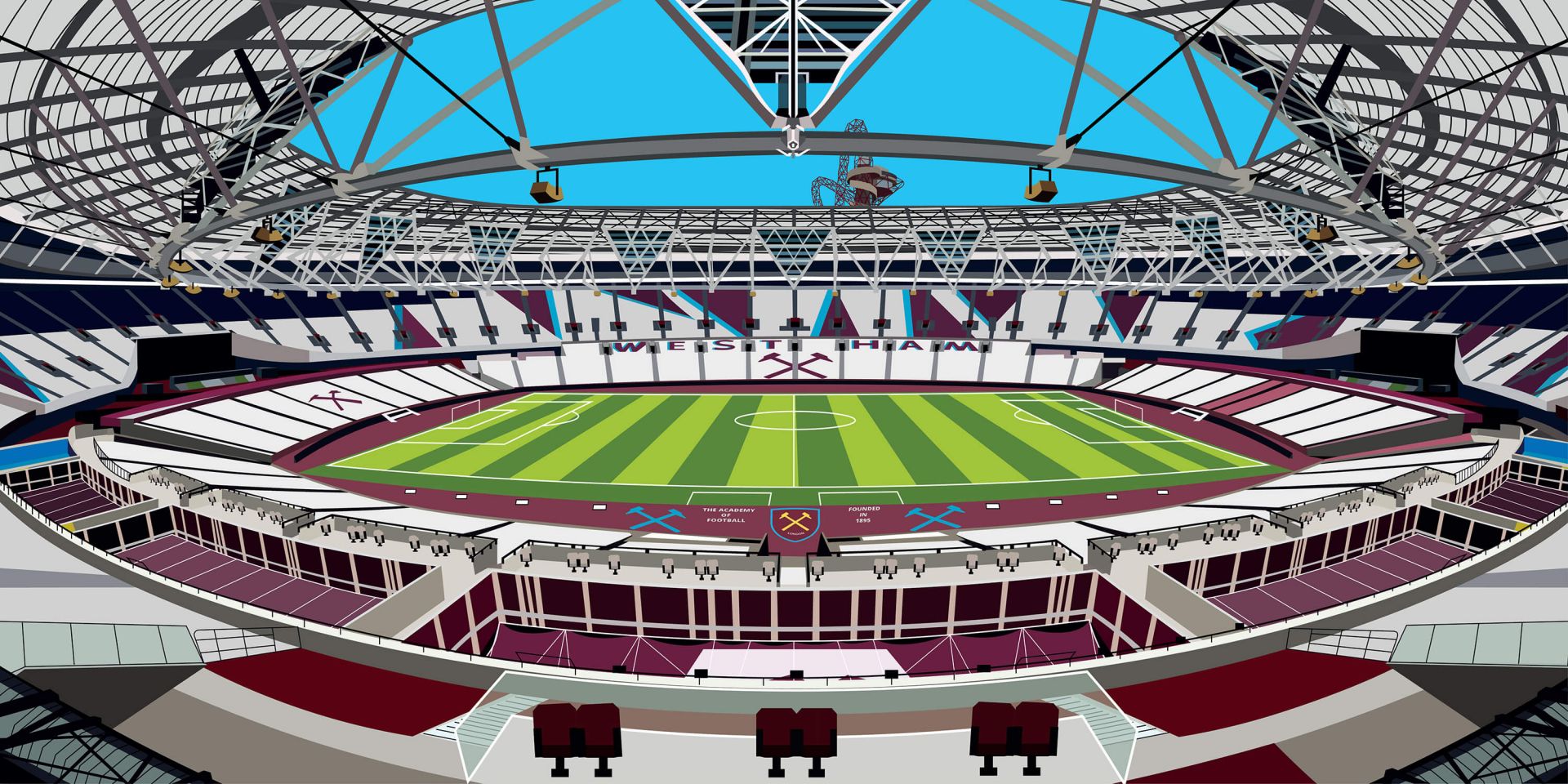 London Stadium - West Ham United FC - Fotobehang London Stadium - West Ham United FC - Fotobehang