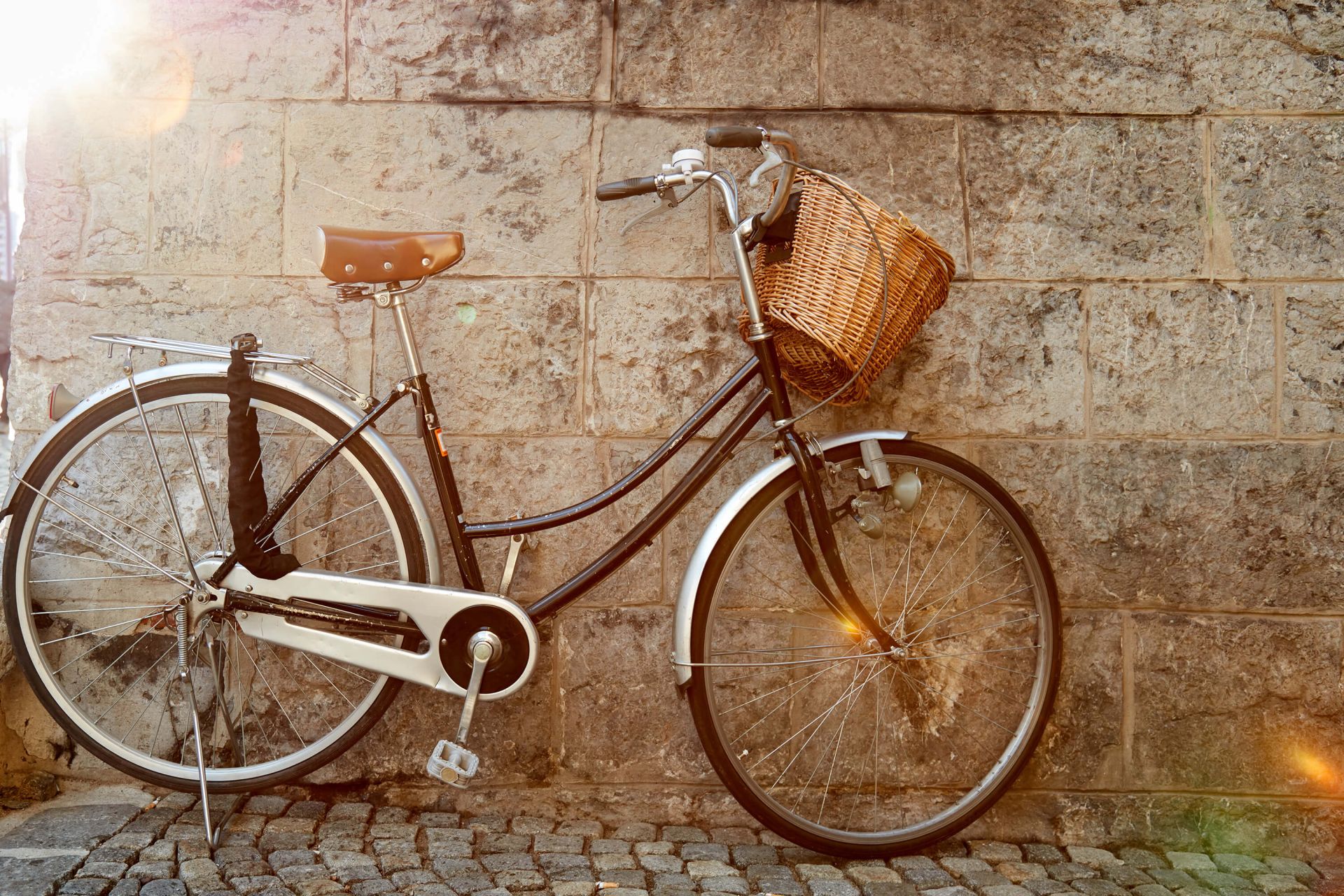 Retro fiets - Fotobehang