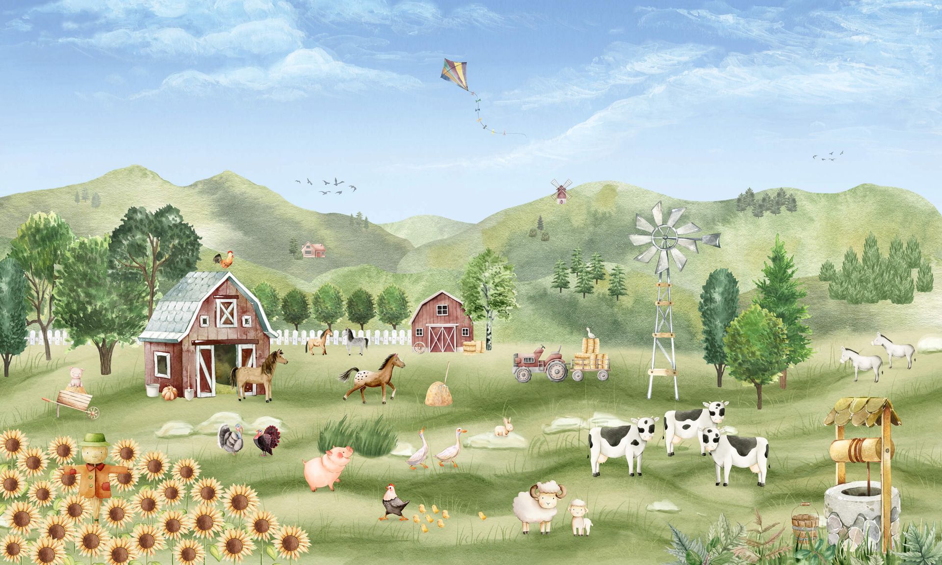 Farm Joy - Fotobehang