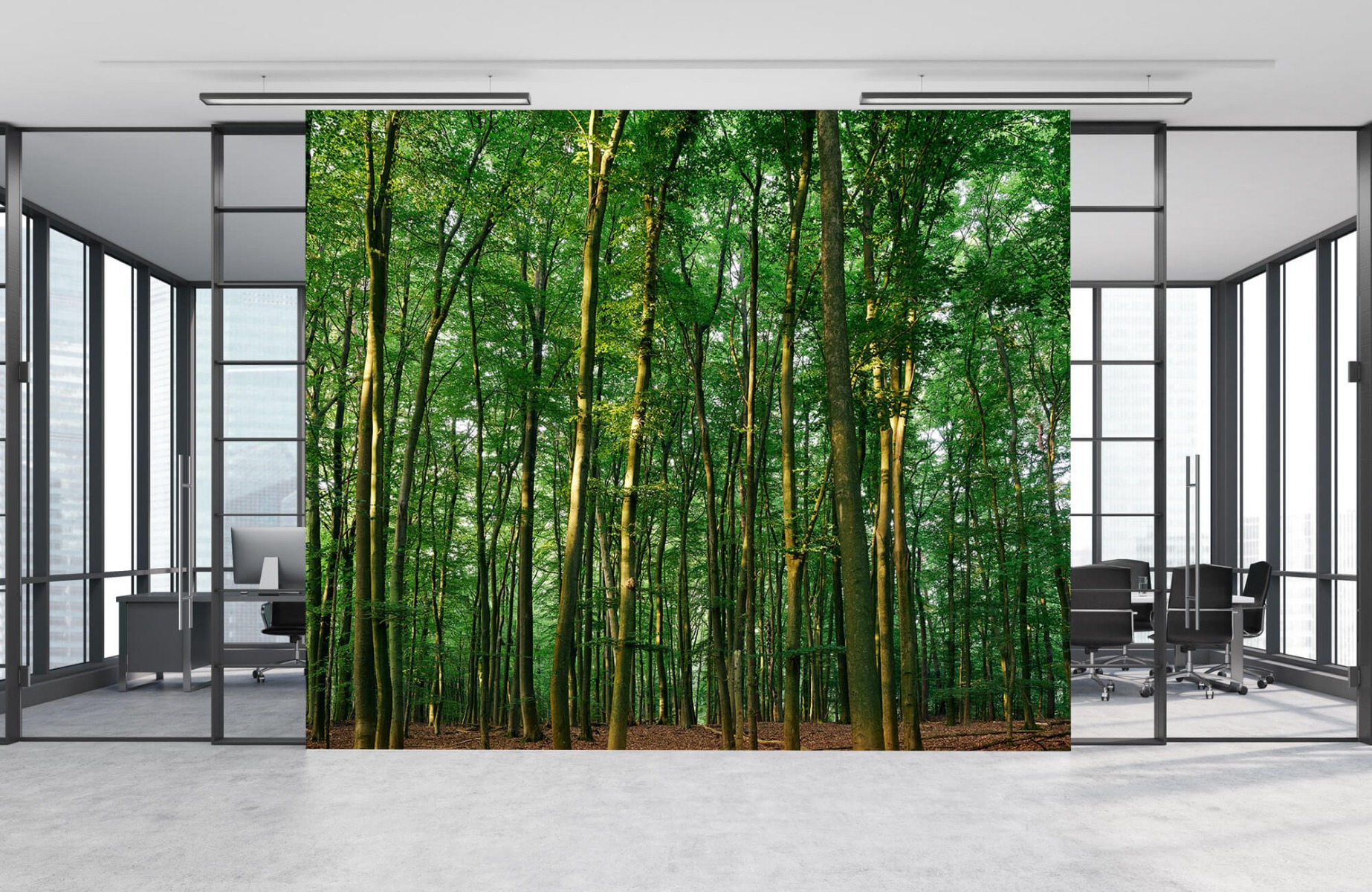 Groen bos - Wallexclusive - Fotobehang