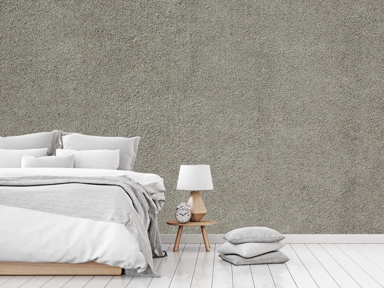 Betonnen muur met fijne steentjes - Fotobehang