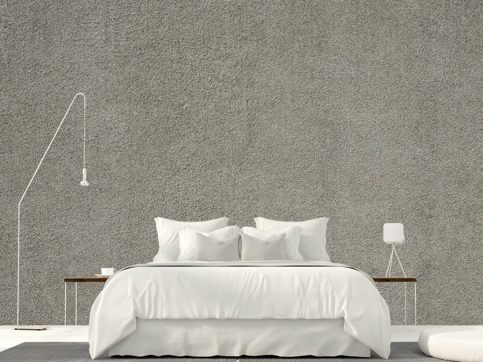 Betonnen muur met fijne steentjes - Fotobehang