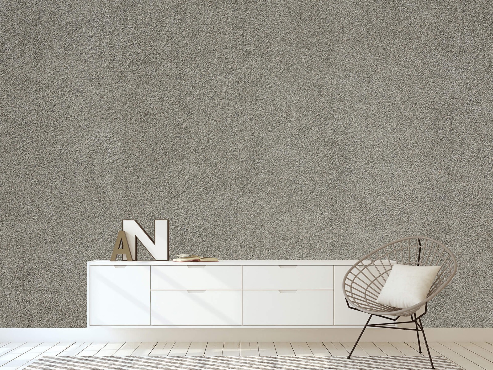 Betonnen muur met fijne steentjes - Fotobehang