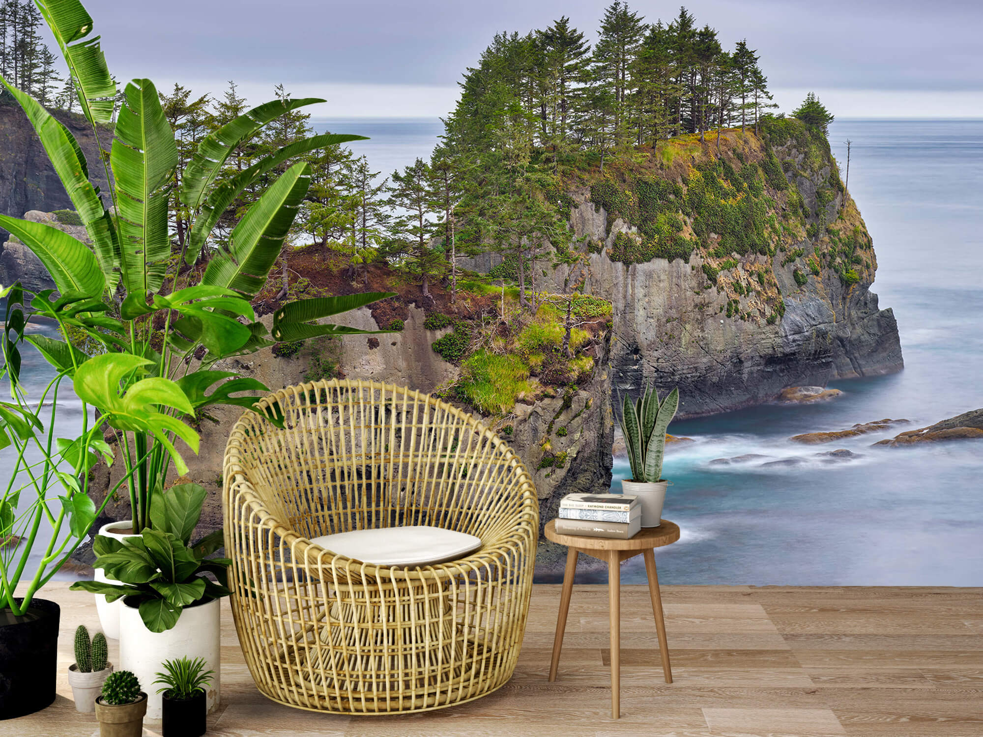 Rotseilanden in zee - Fotobehang