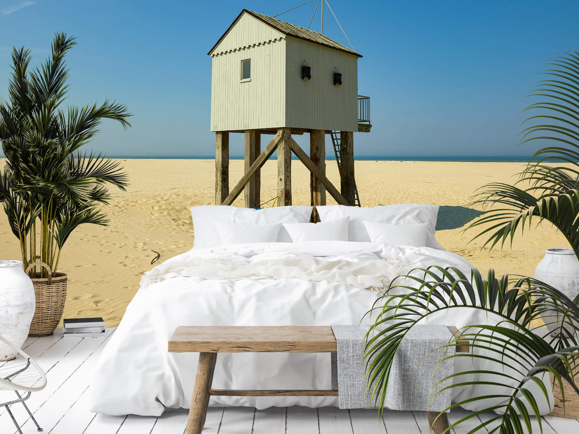 Strandhuisje - Fotobehang