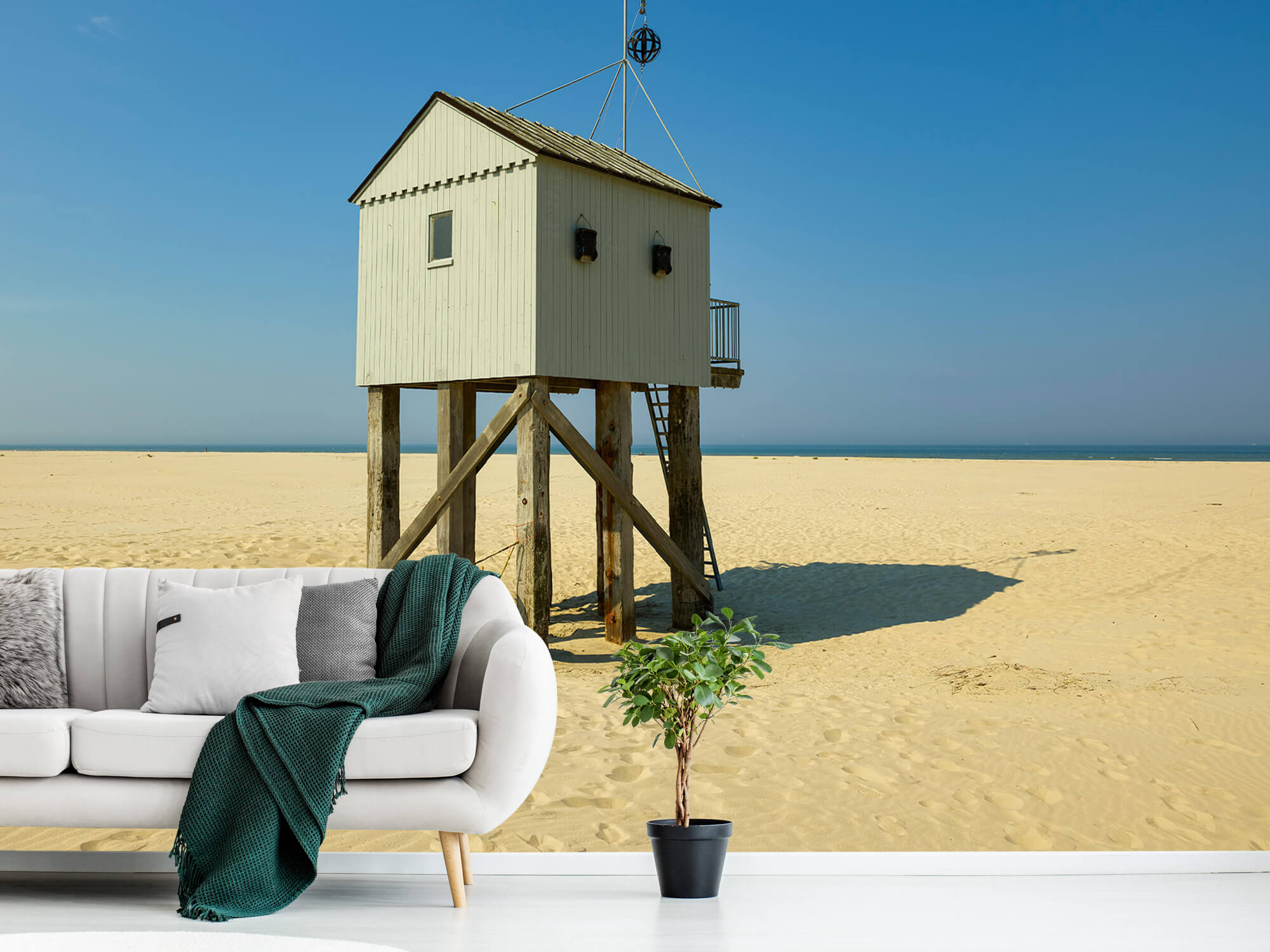 Strandhuisje - Fotobehang