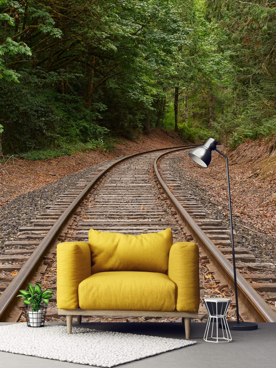 Treinspoor - Fotobehang