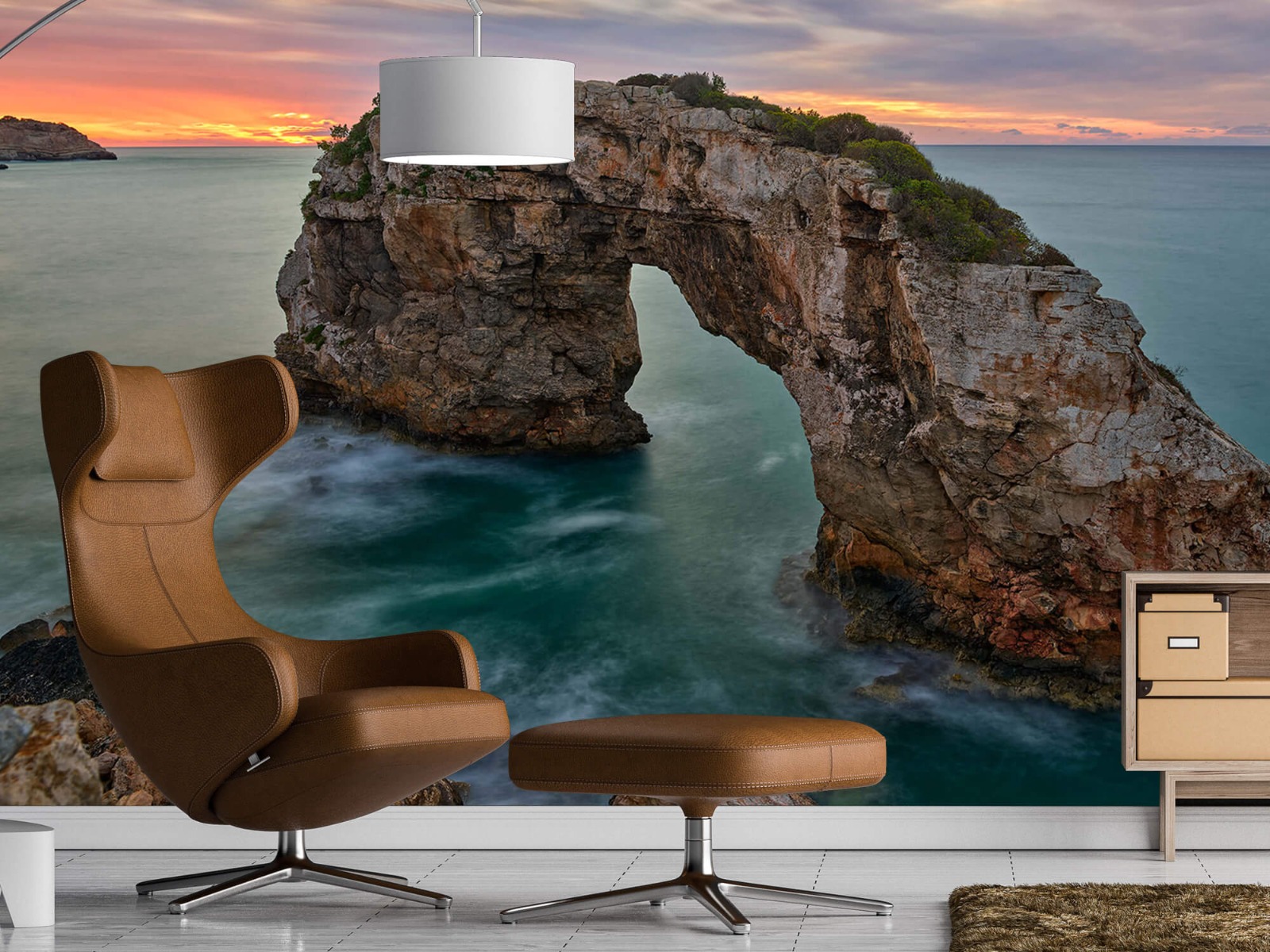 Rots in zee - Fotobehang