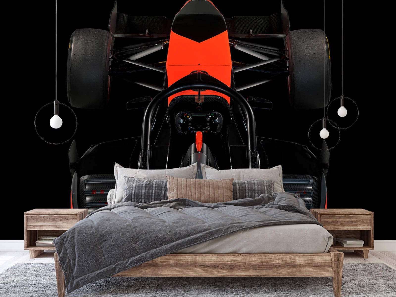 Formule 3 - Cockpit view - dark - Fotobehang