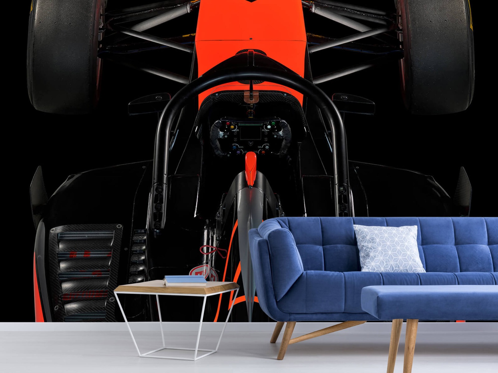 Formule 3 - Cockpit view - dark - Fotobehang