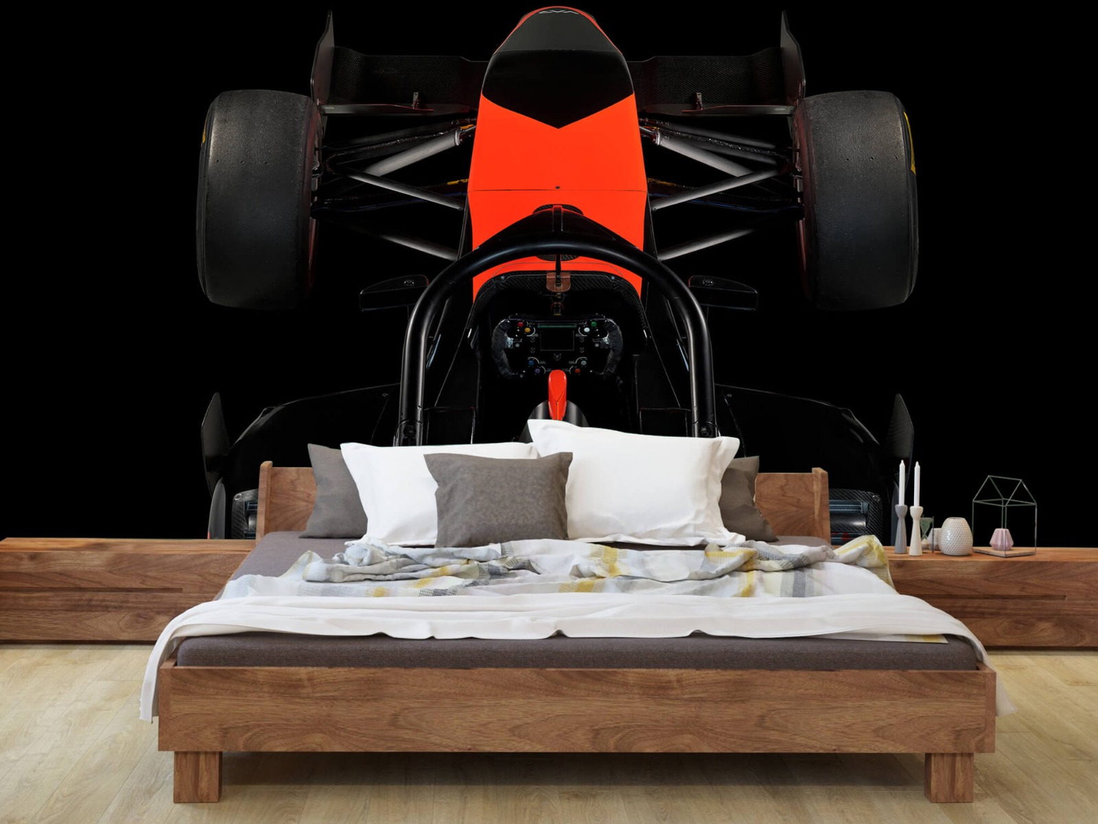 Formule 3 - Cockpit view - dark - Fotobehang