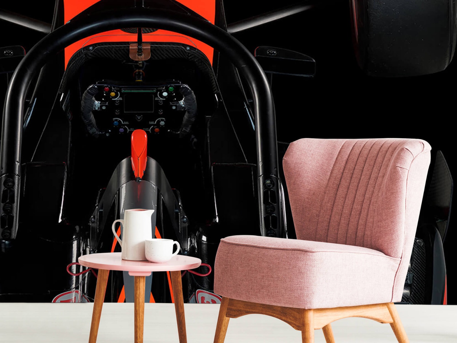 Formule 3 - Cockpit view - dark - Fotobehang