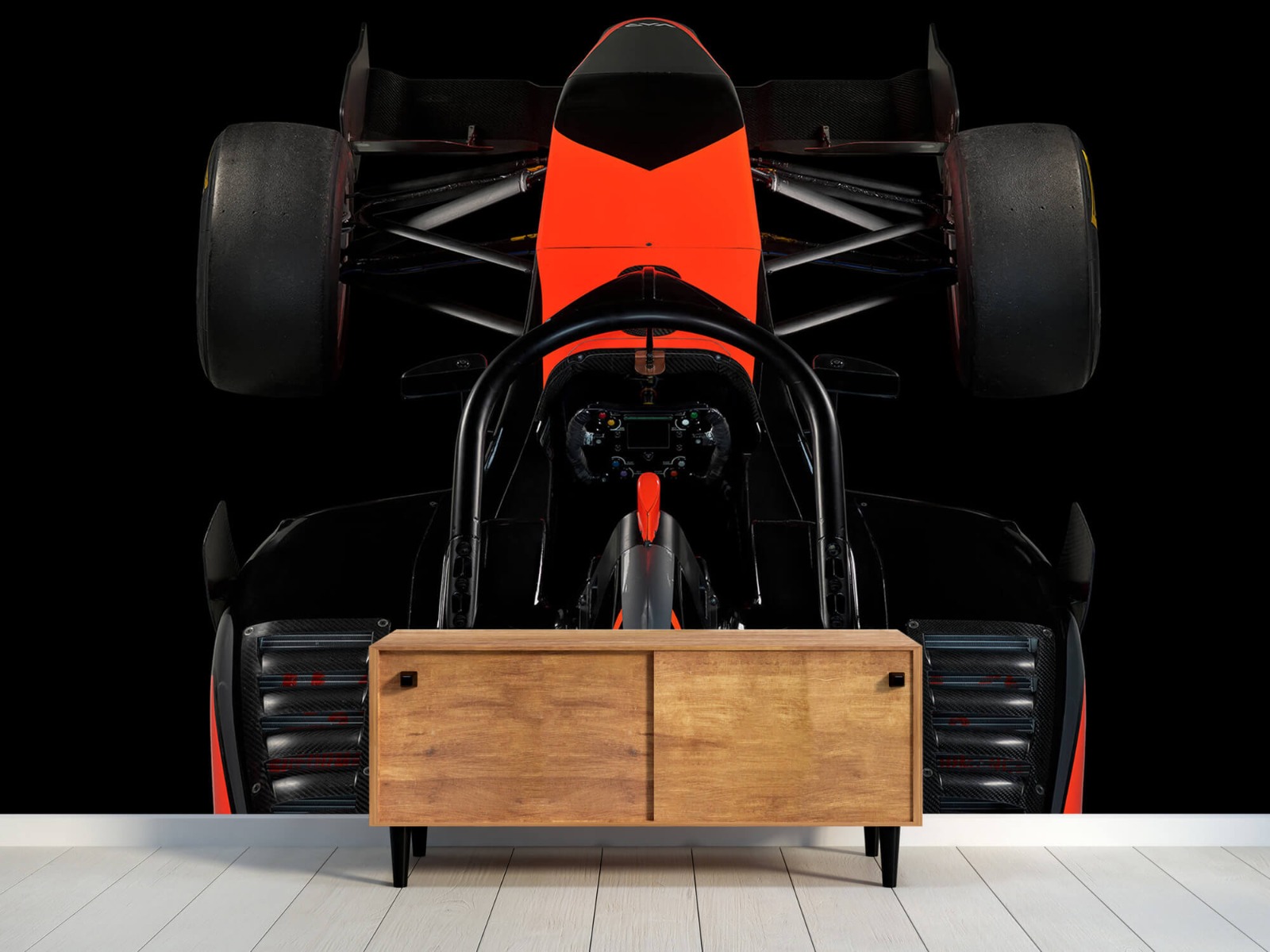 Formule 3 - Cockpit view - dark - Fotobehang