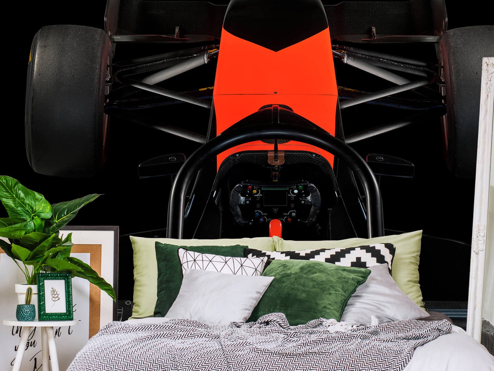 Formule 3 - Cockpit view - dark - Fotobehang