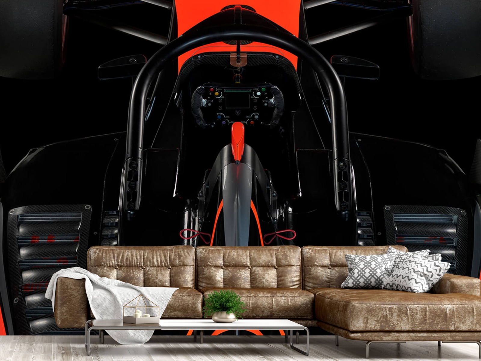 Formule 3 - Cockpit view - dark - Fotobehang