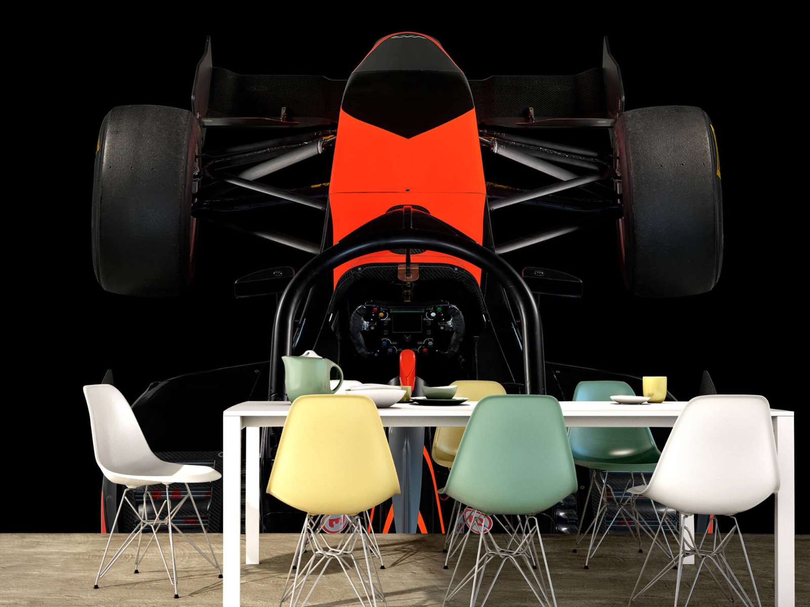 Formule 3 - Cockpit view - dark - Fotobehang