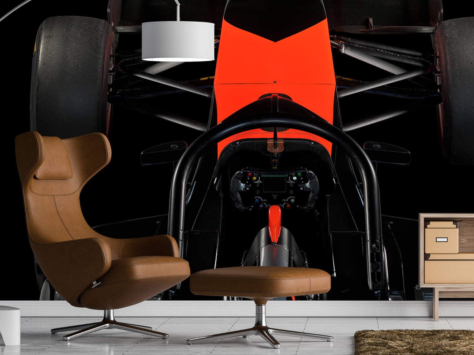 Formule 3 - Cockpit view - dark - Fotobehang