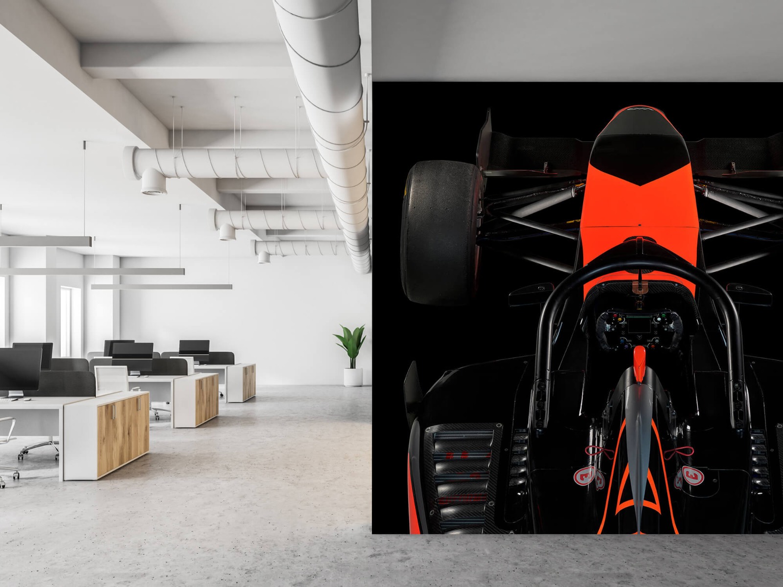 Formule 3 - Cockpit view - dark - Fotobehang