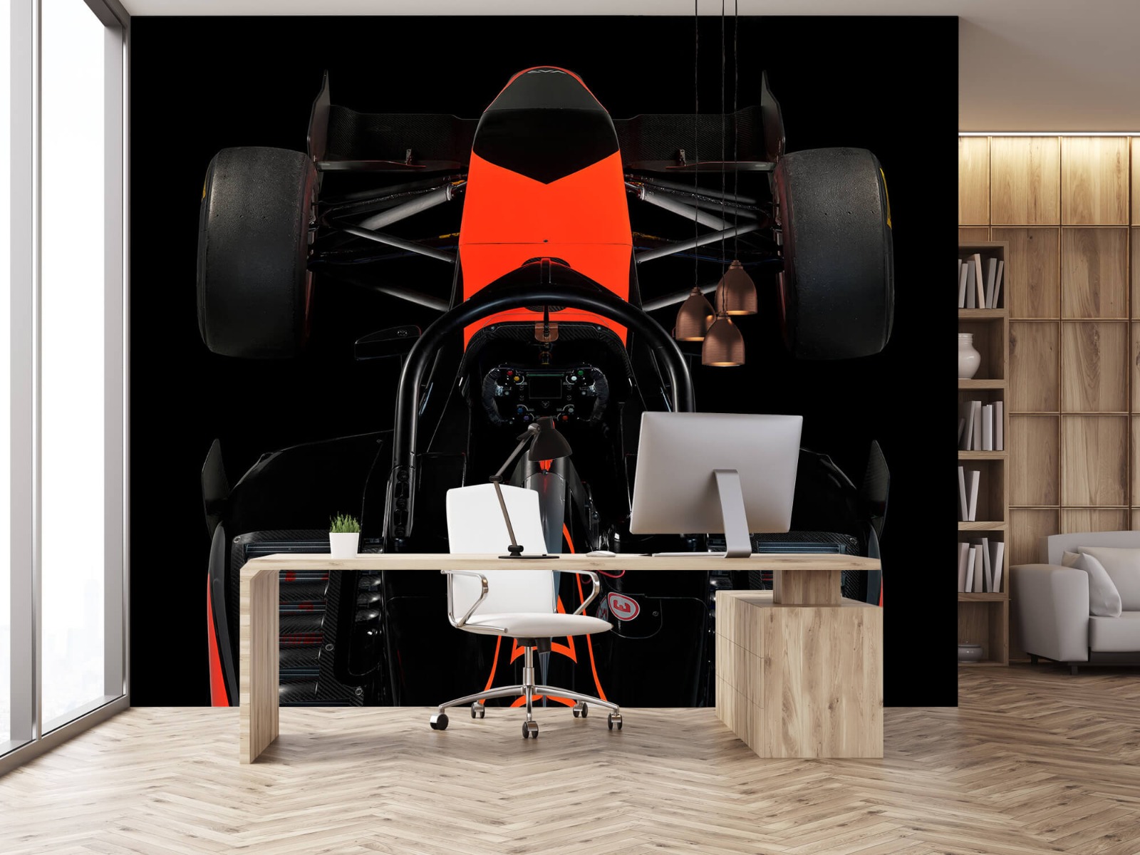 Formule 3 - Cockpit view - dark - Fotobehang