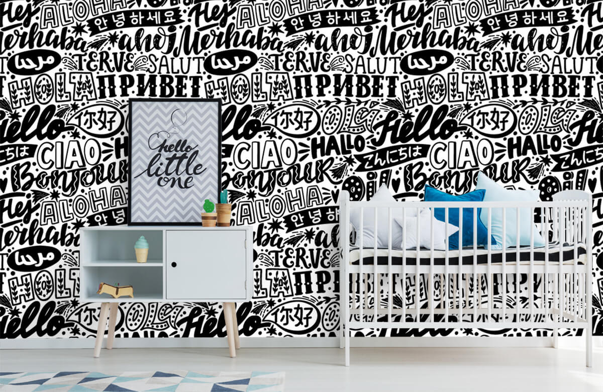 Doodle patroon - Fotobehang