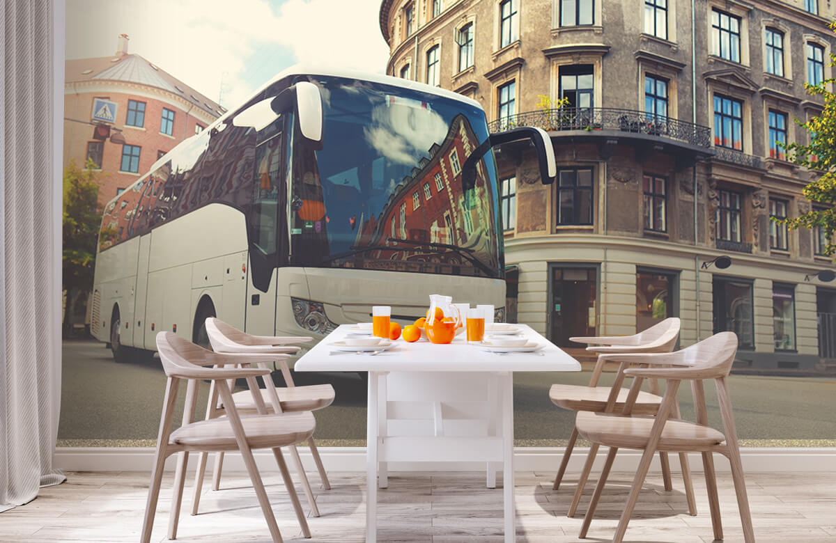 Toeristen bus - Fotobehang
