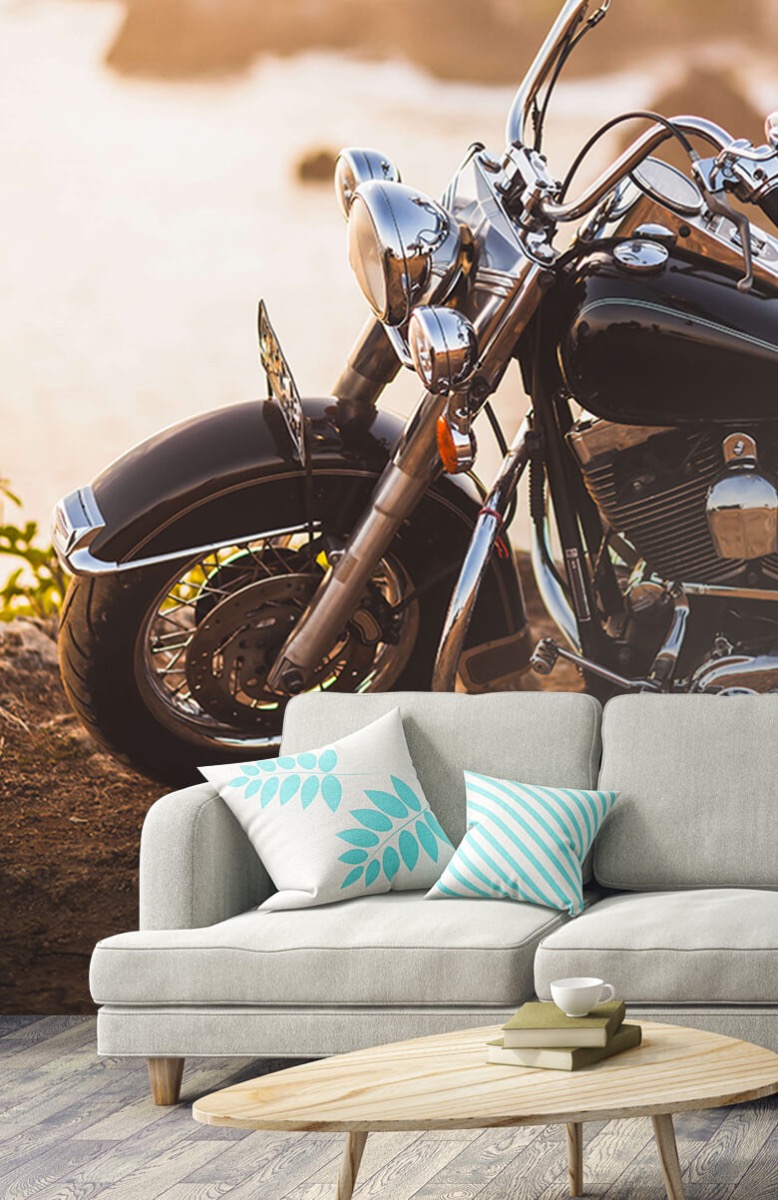 Oude vintage motor - Fotobehang