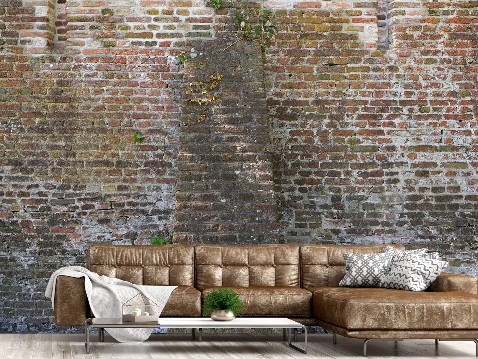 Verweerde stadsmuur - Fotobehang