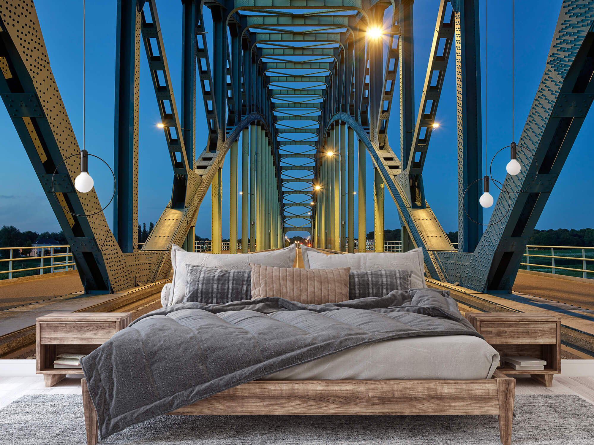 Stalen boogbrug - Fotobehang