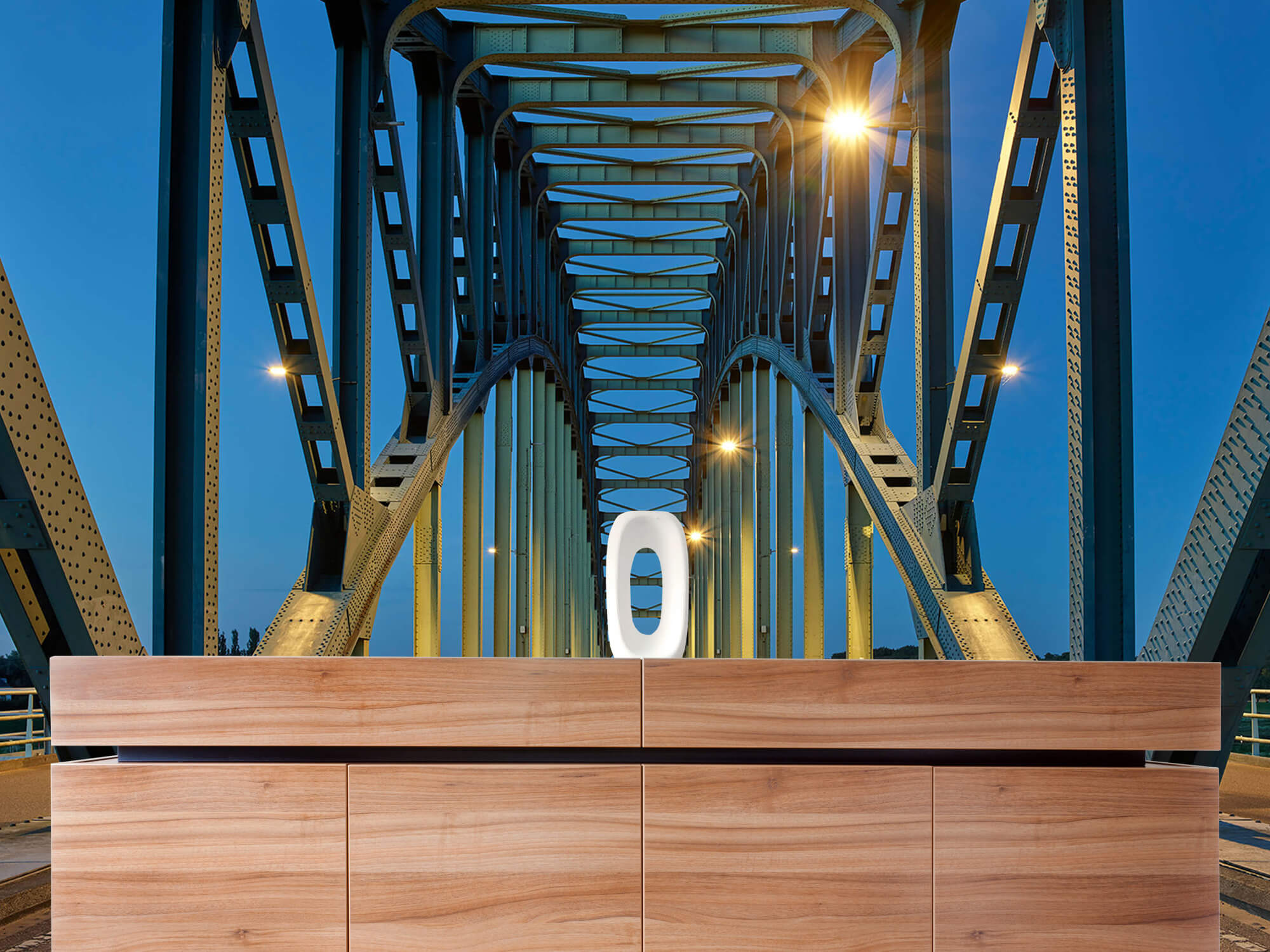 Stalen boogbrug - Fotobehang