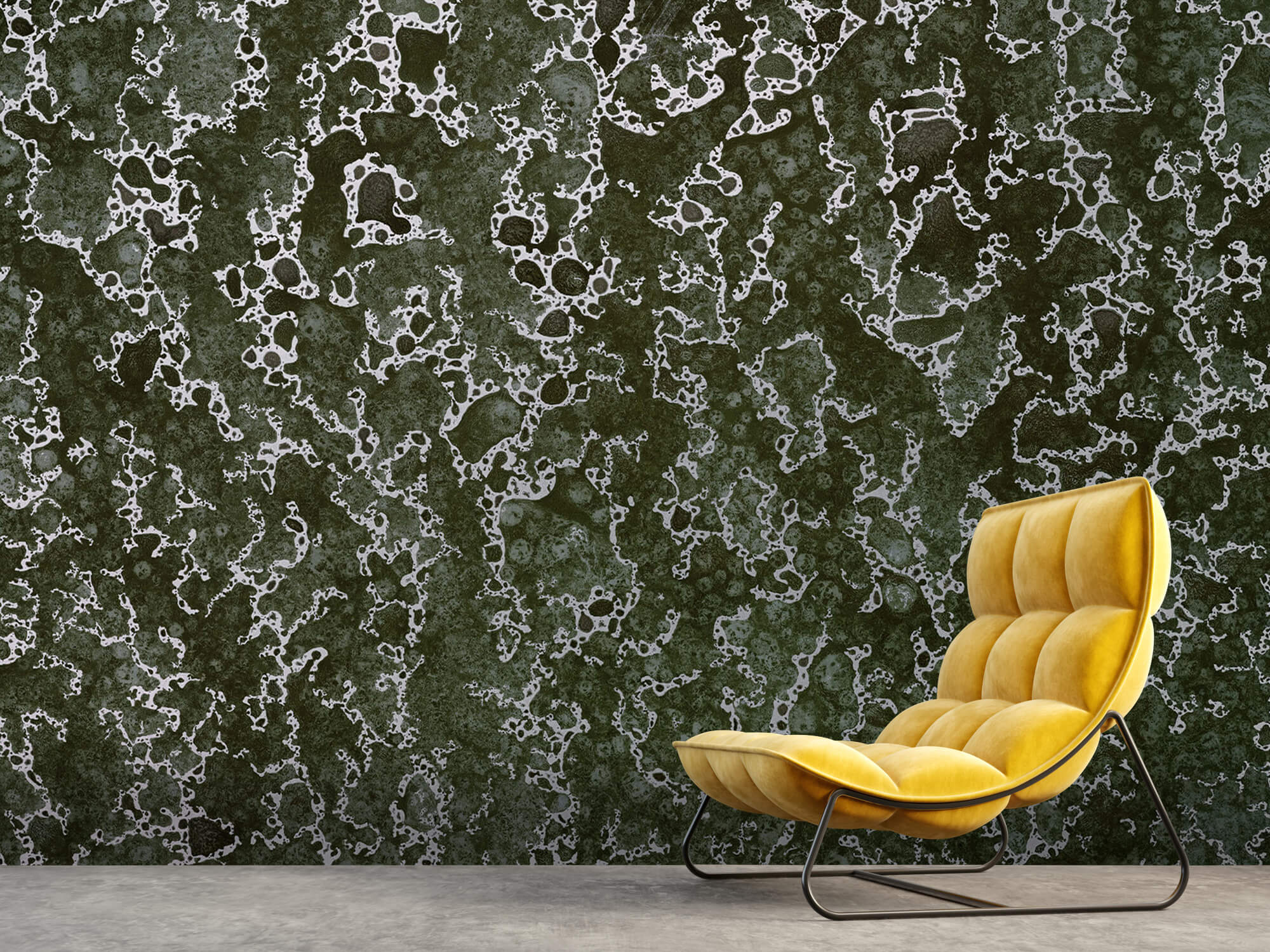 Groene staal structuur - Fotobehang