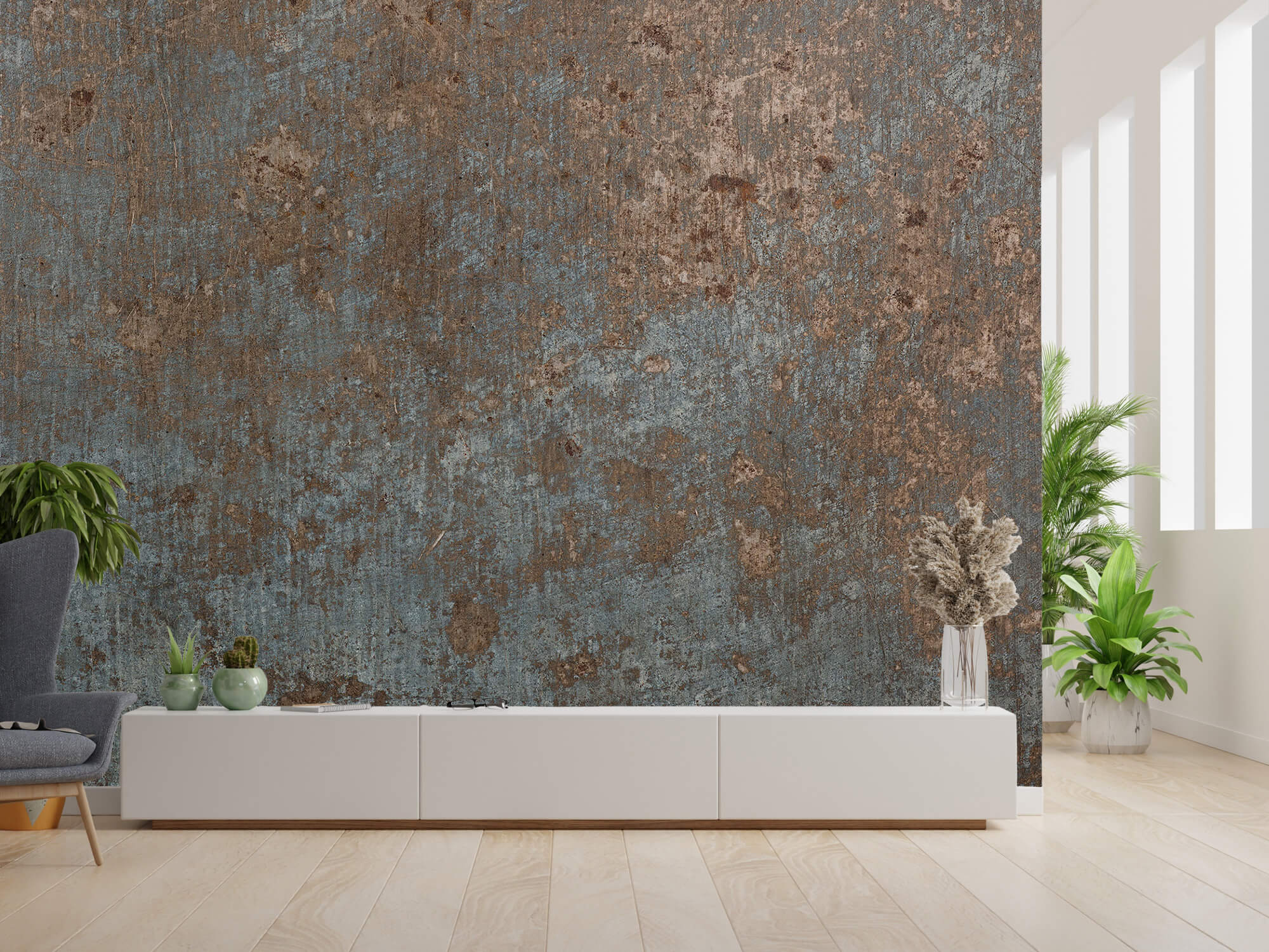 Koperkleur structuur - Fotobehang