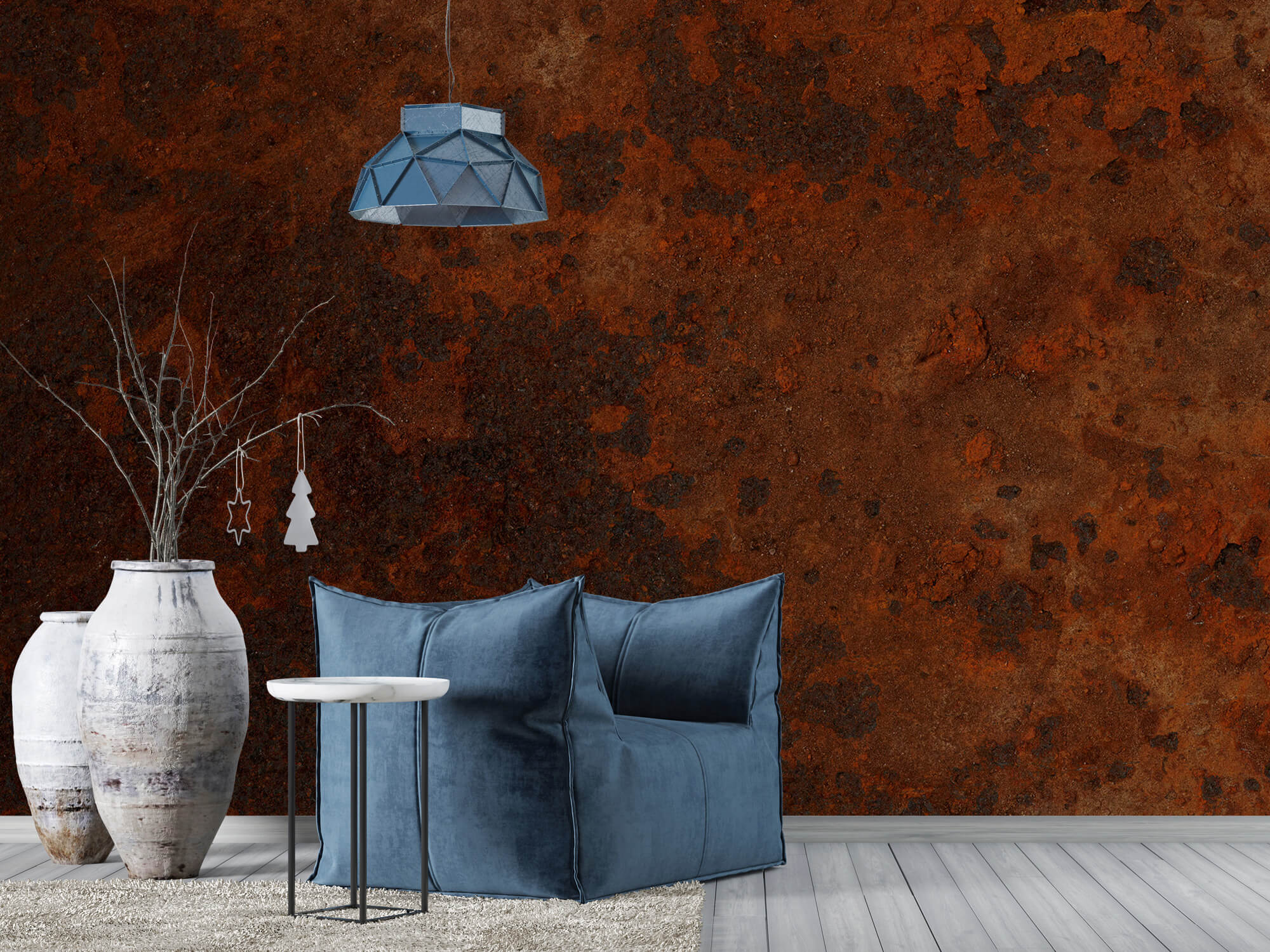 Structuur roestbruin - Fotobehang