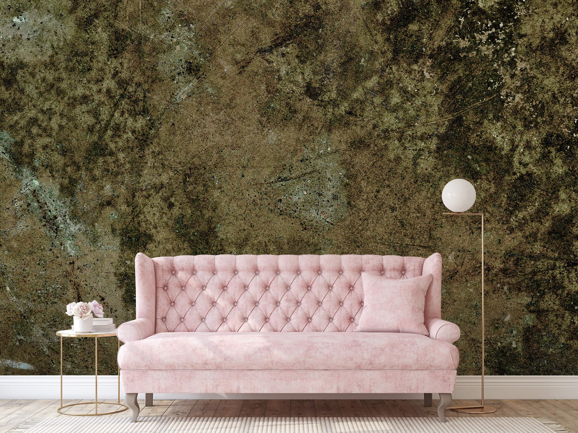 Groen structuren - Fotobehang