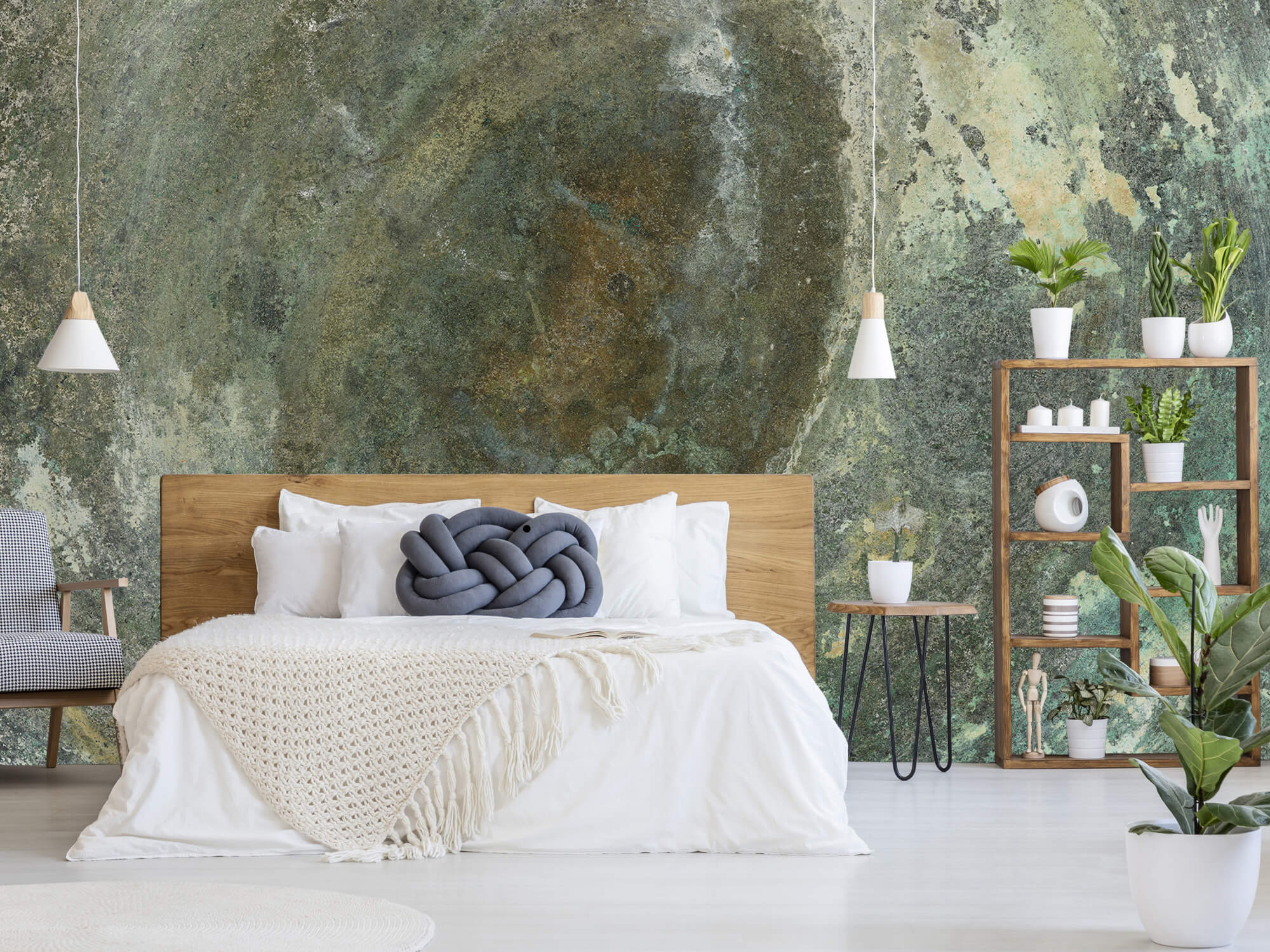 Groen metaal - Fotobehang