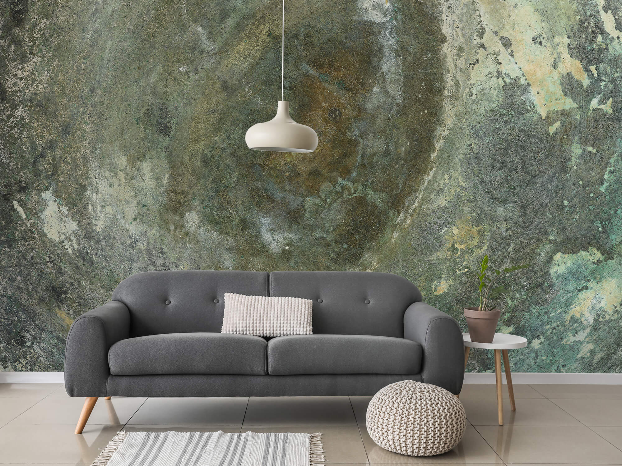 Groen metaal - Fotobehang