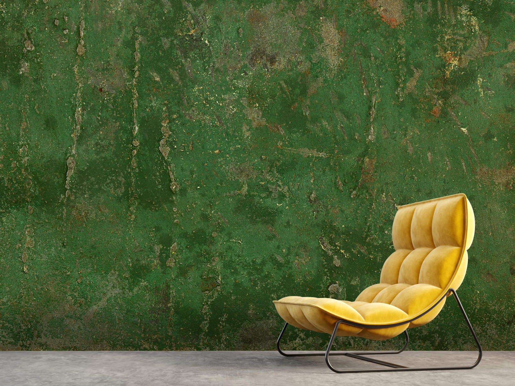 Groen geoxideerd metaal - Fotobehang