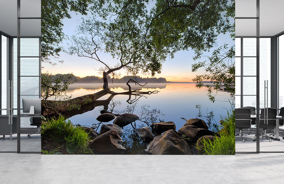 Lake view - Fotobehang