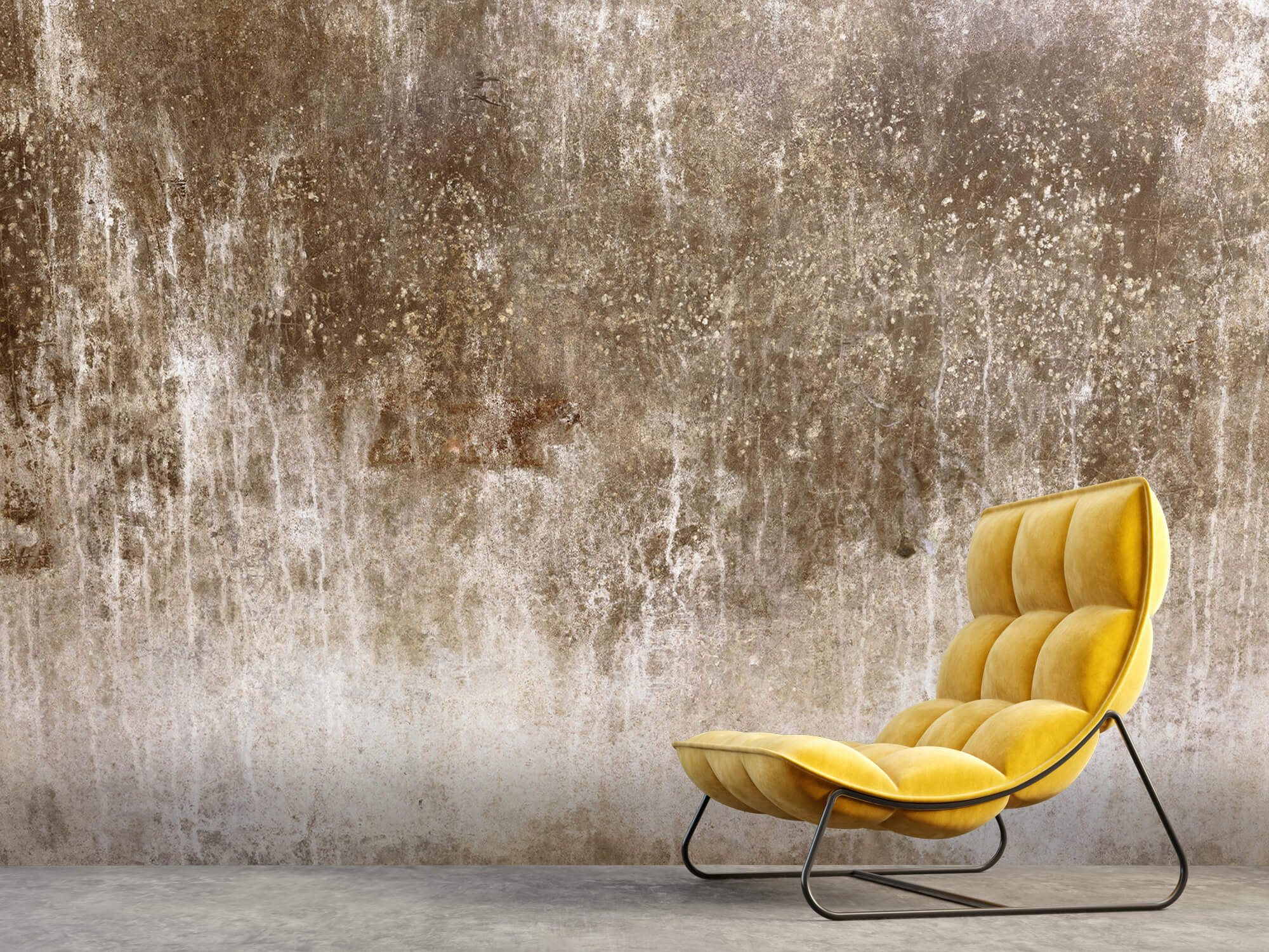 Oude verweerde bruine muur - Fotobehang