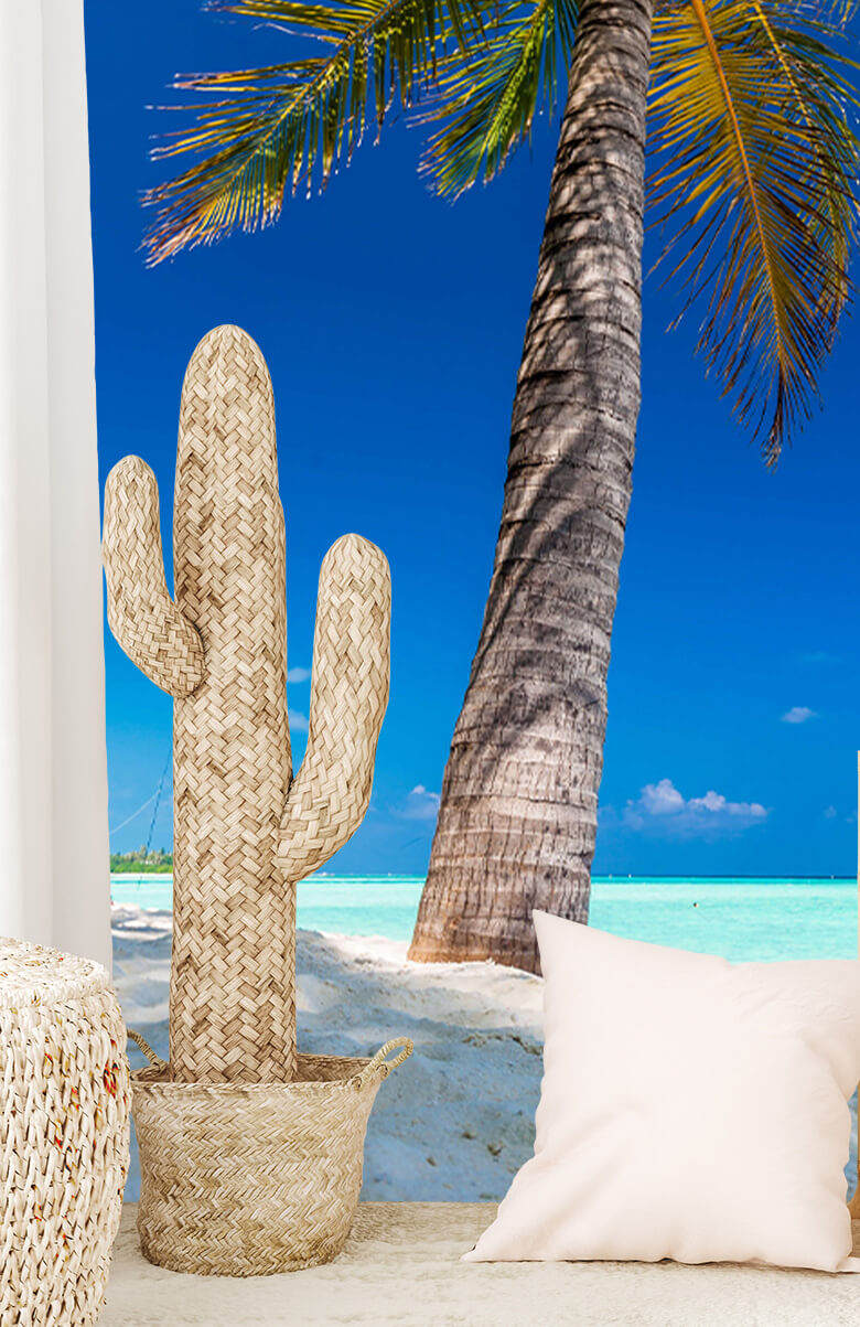 Palmboom op de Malediven - Fotobehang