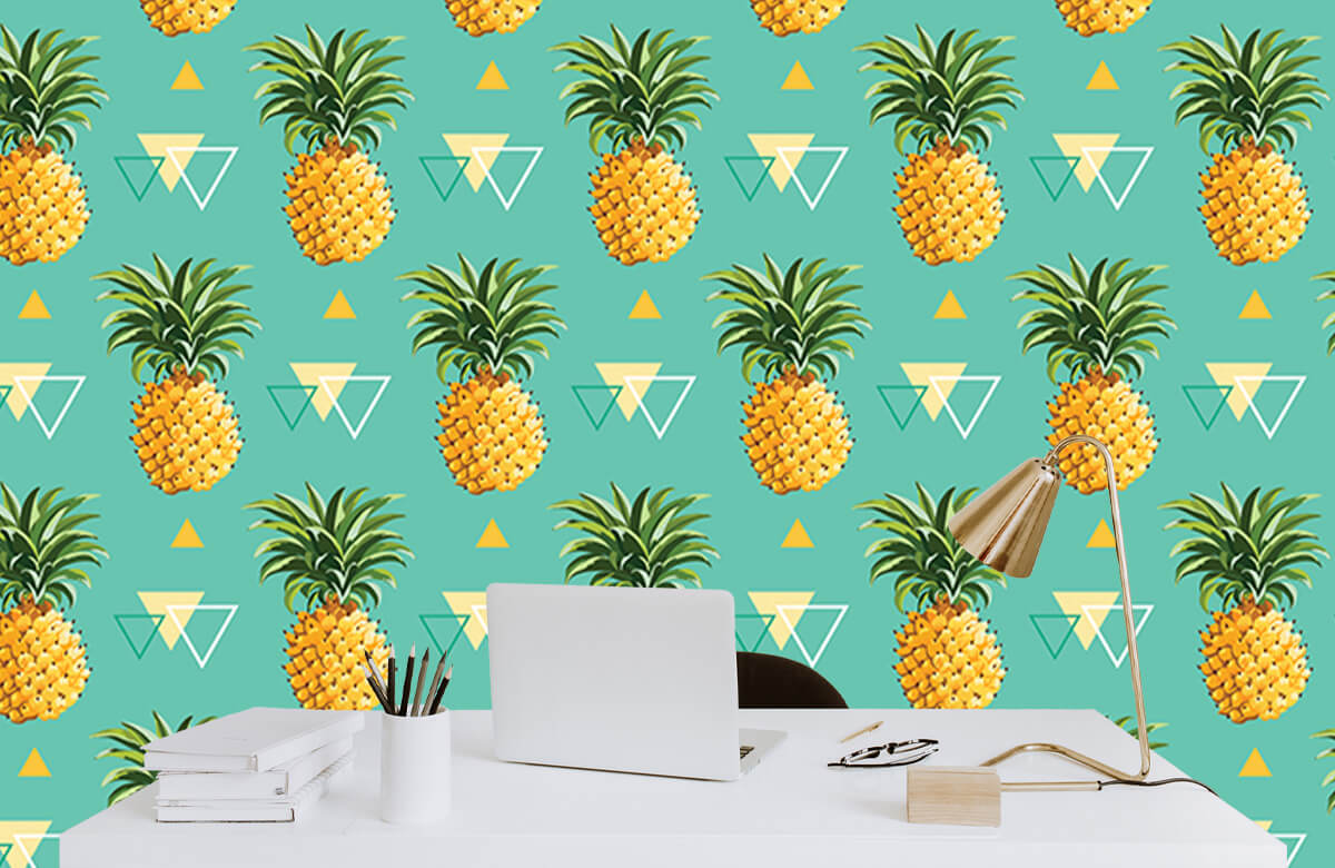 Ananas patroon - Fotobehang